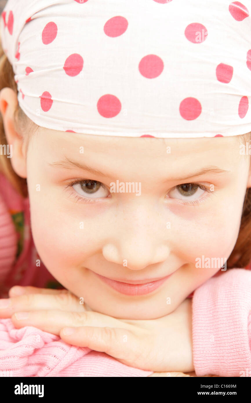 Girl supporting head hands hi-res stock photography and images - Alamy