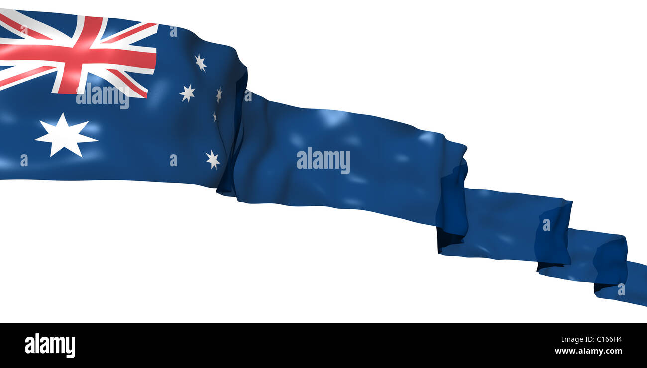 Australia ribbon flag isolated on white Stock Photo - Alamy