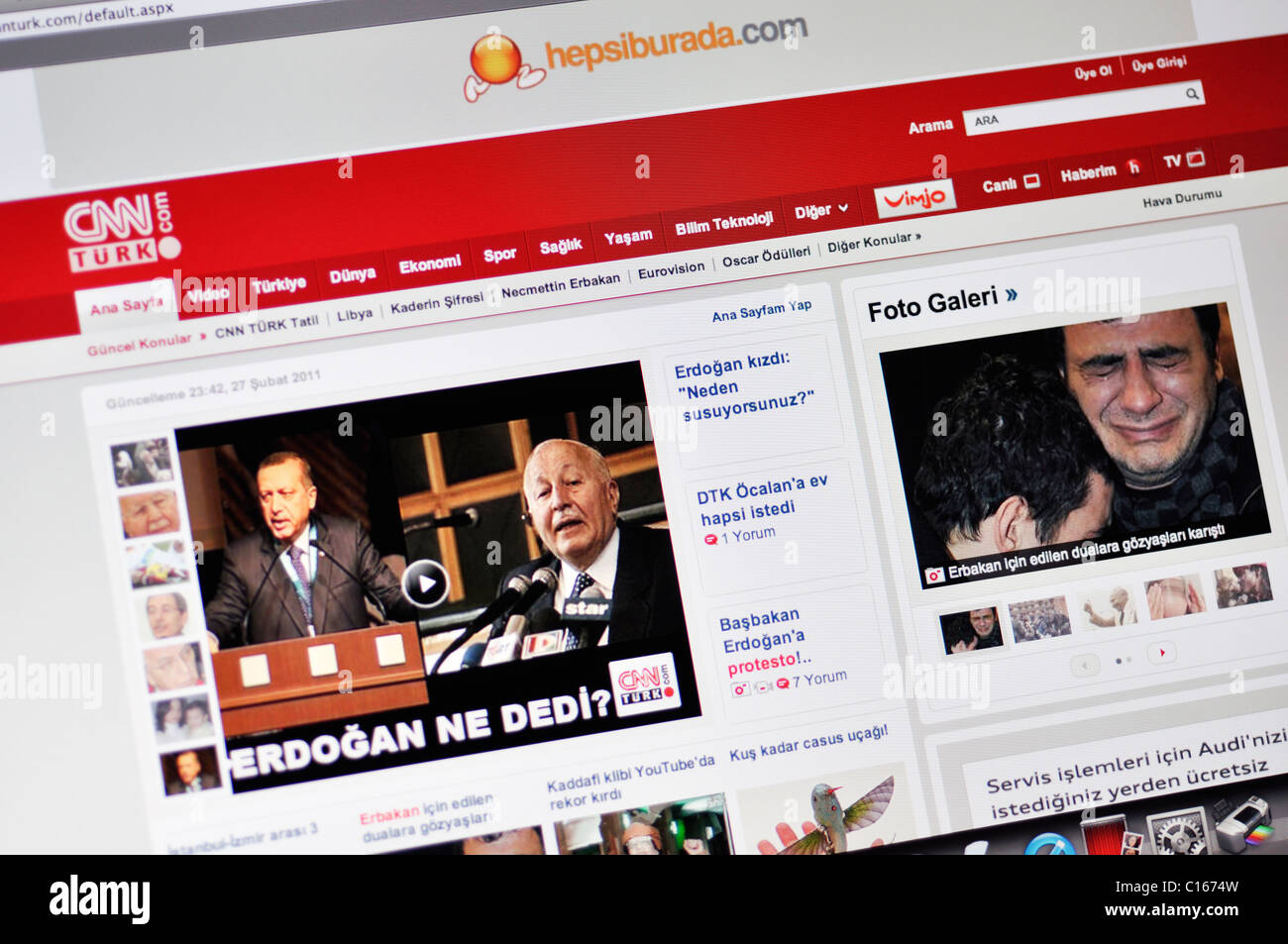 CNN website - Turkish Stock Photo - Alamy