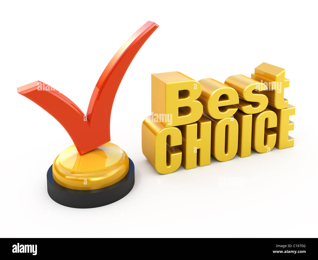 Best choice concept Check mark award Stock Photo - Alamy