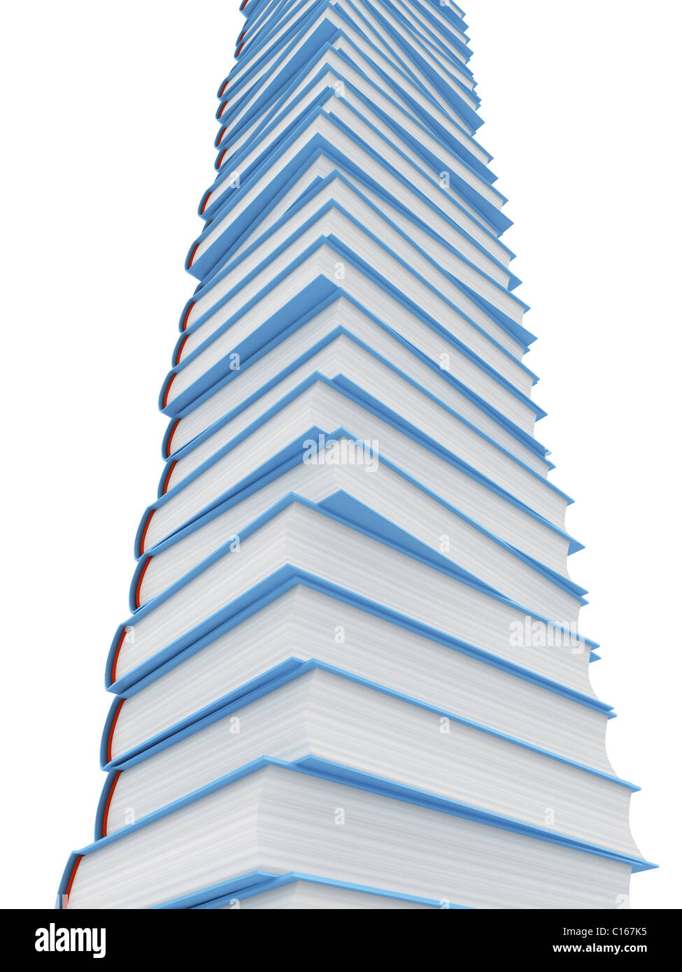 High books stack isolated on white background Stock Photo - Alamy