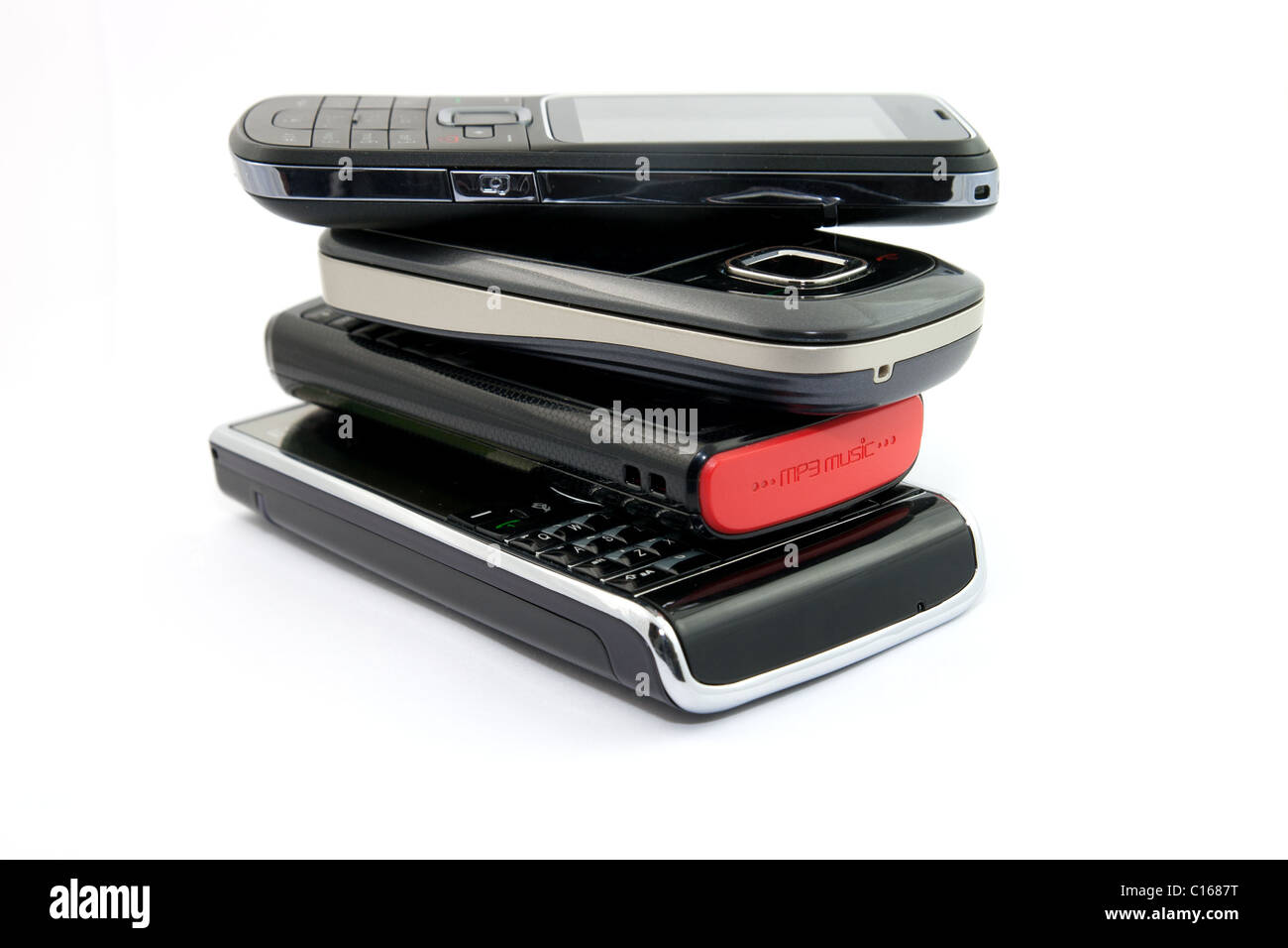 Stack of mobile phones Stock Photo - Alamy