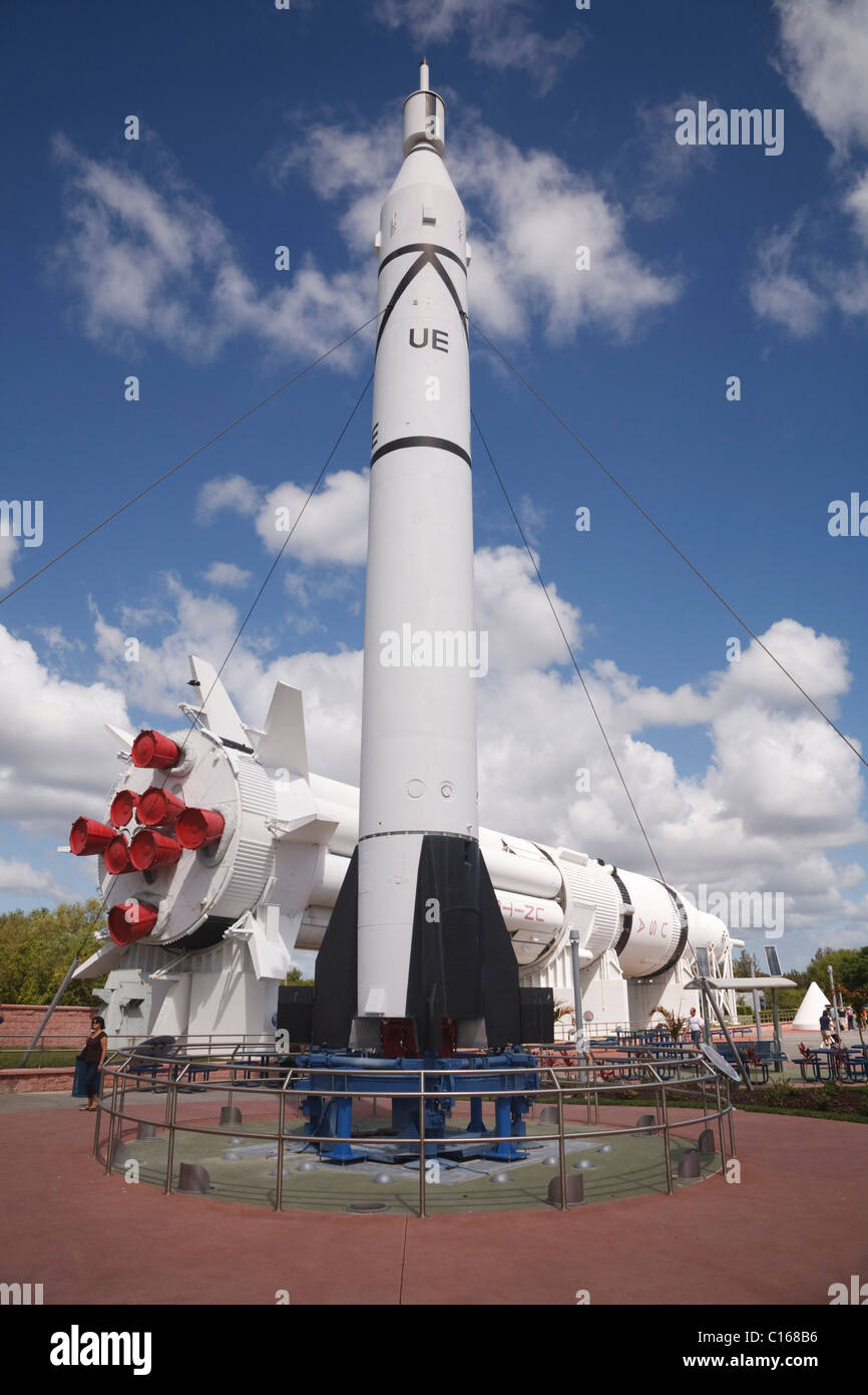 Rocket garden at the NASA Visitor complex, John F Kennedy Space Center ...