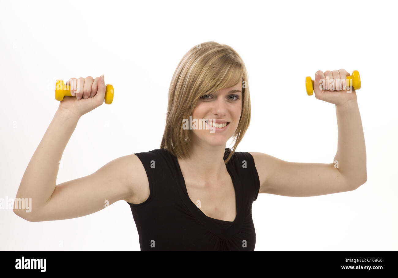 Gym woman cut out hi-res stock photography and images - Alamy