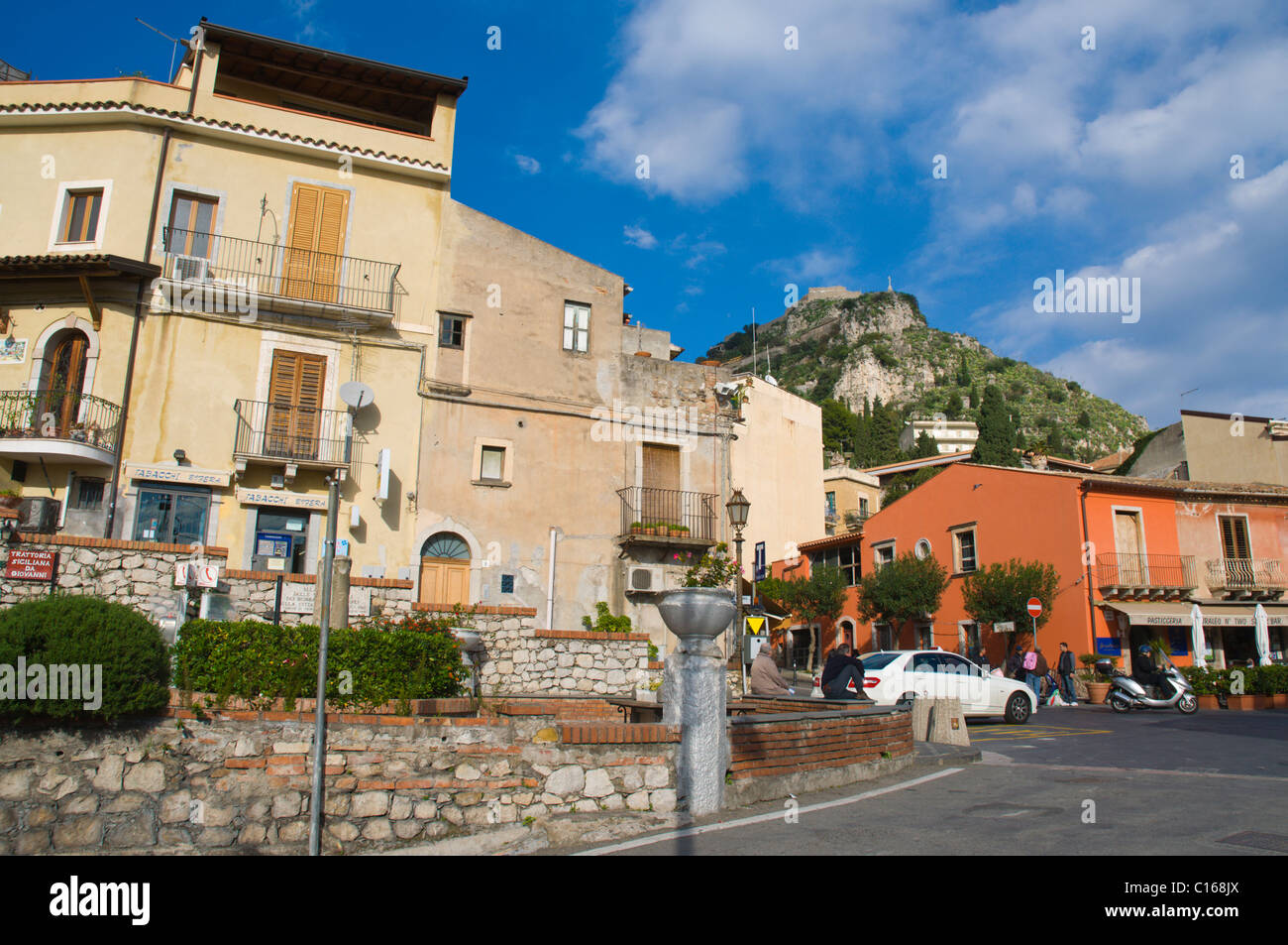 Castelmola view of castle ruins hi-res stock photography and images - Alamy
