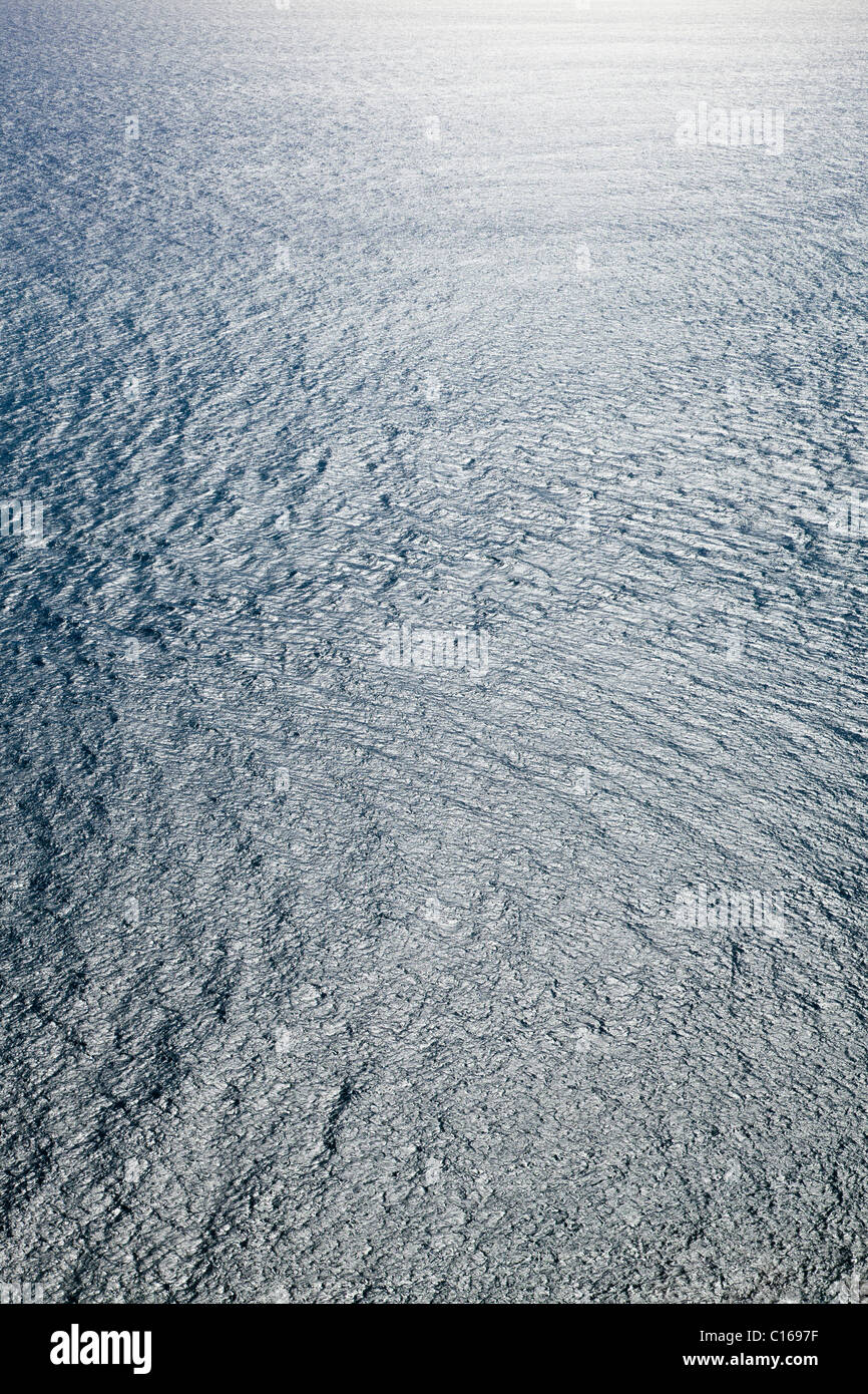 Abstract view of the Atlantic Ocean looking down from the cliffs beside ...