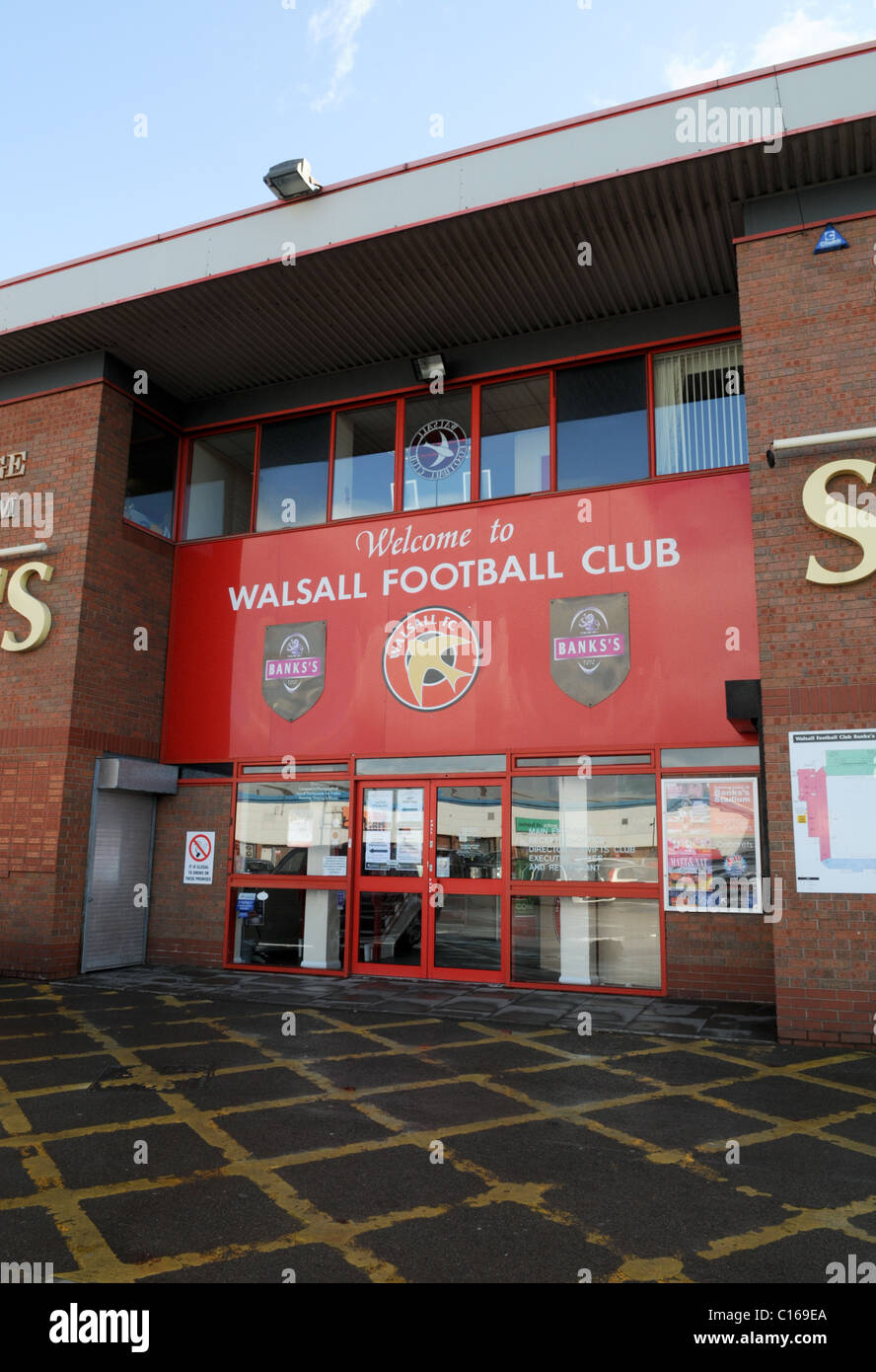 Entrance to Walsall Football Club's Banks's Stadium Stock Photo - Alamy