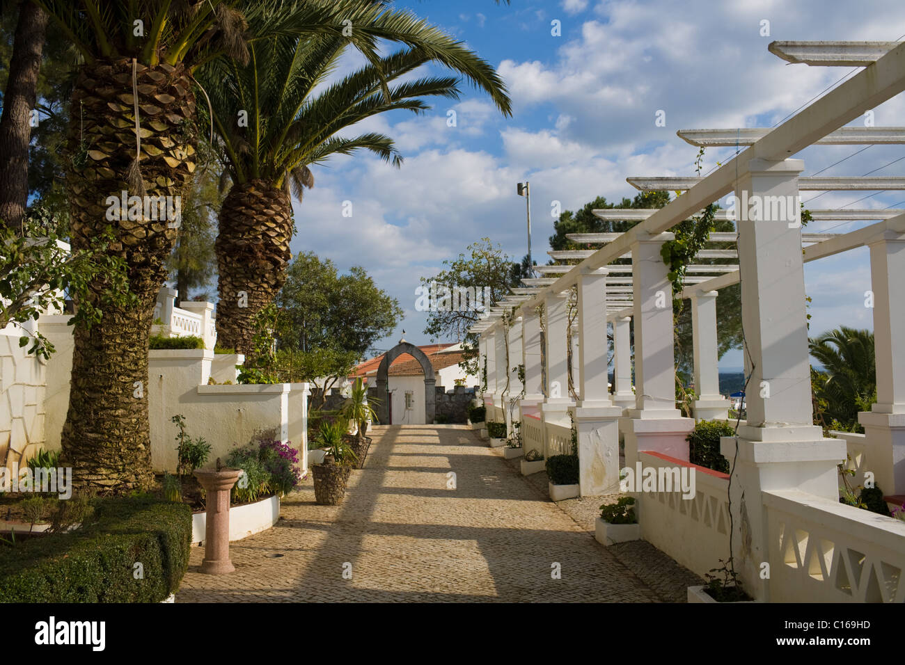 Miradouro aka vista, with pergola, Ourique, the Alentejo, Portugal ...