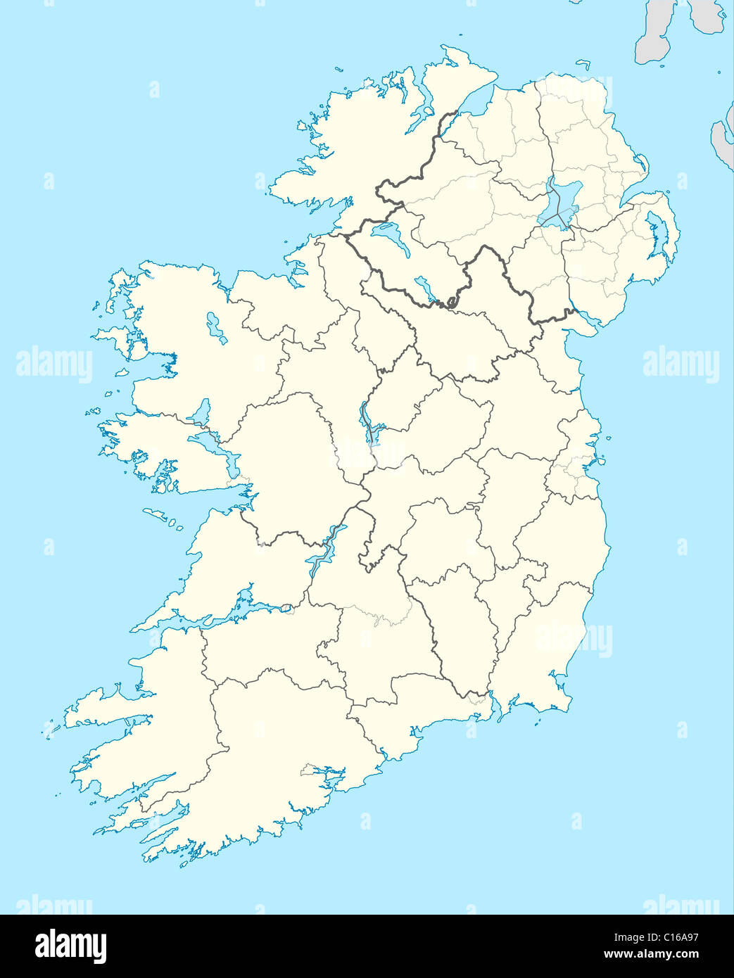 Irish border map hi-res stock photography and images - Alamy