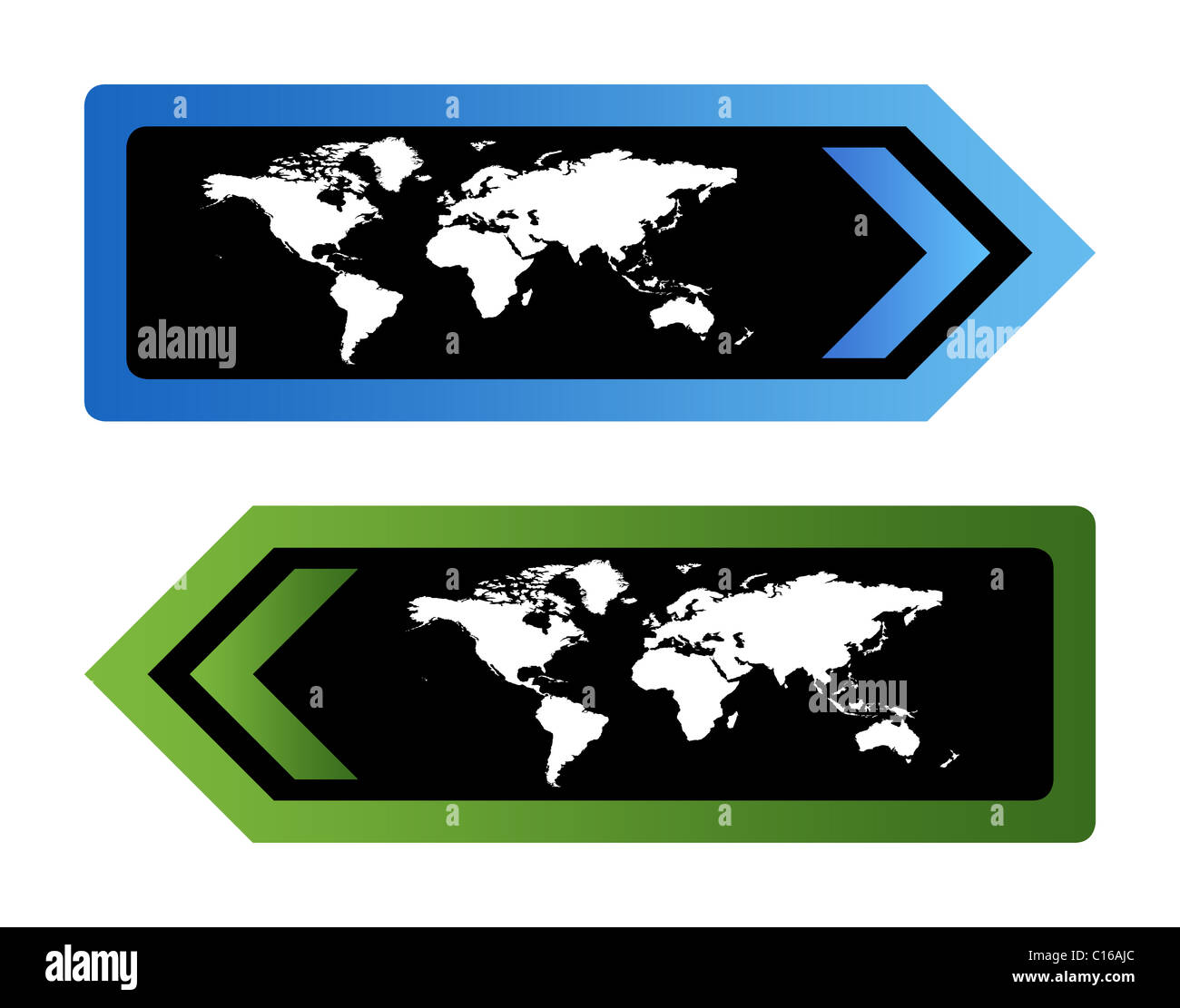 Illustrated world map hi-res stock photography and images - Alamy