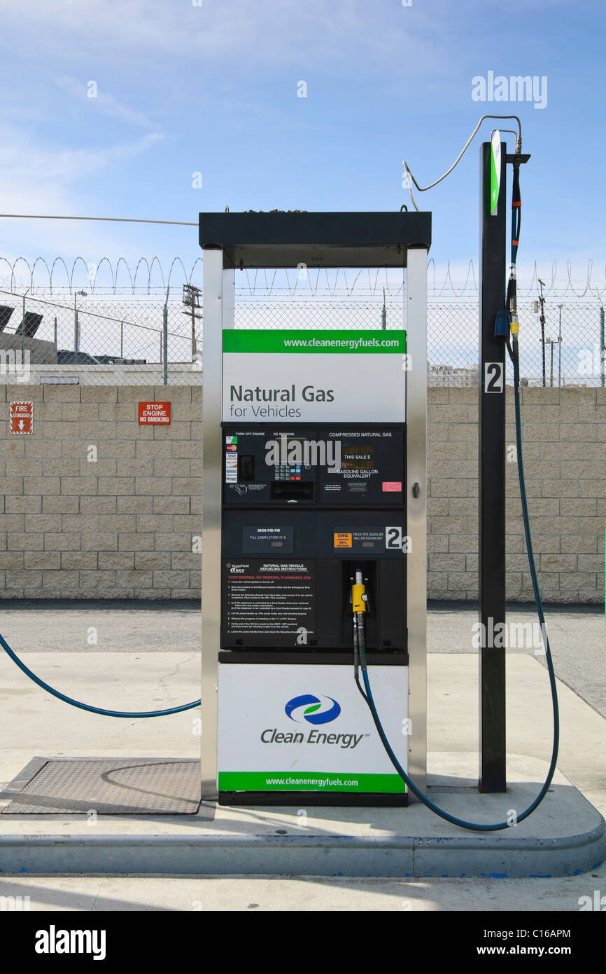 Natural Gas refueling station Stock Photo - Alamy