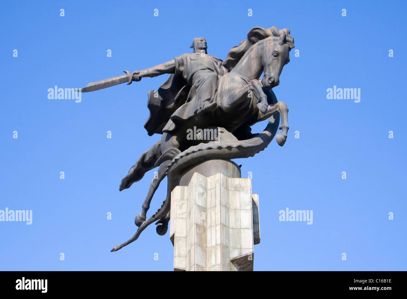 Epic of Manas Statue, Bishkek, Kyrgyzstan Stock Photo - Alamy