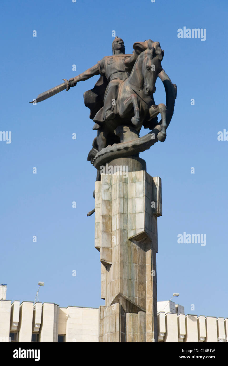 Epic of Manas Statue, Bishkek, Kyrgyzstan Stock Photo - Alamy