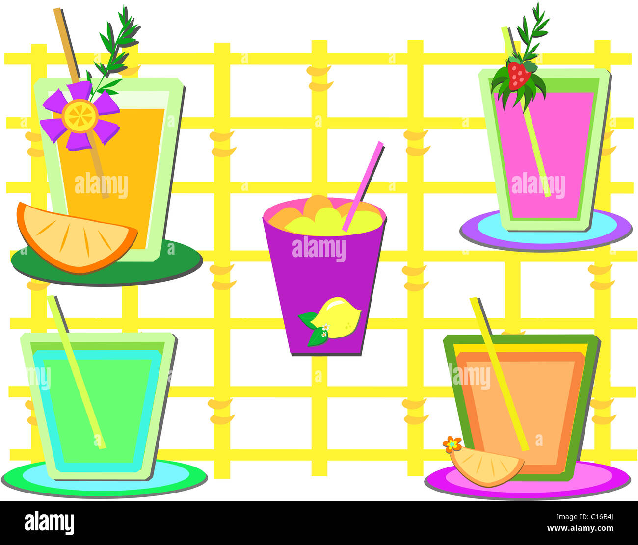 Mix of Sweet Drinks Stock Photo - Alamy
