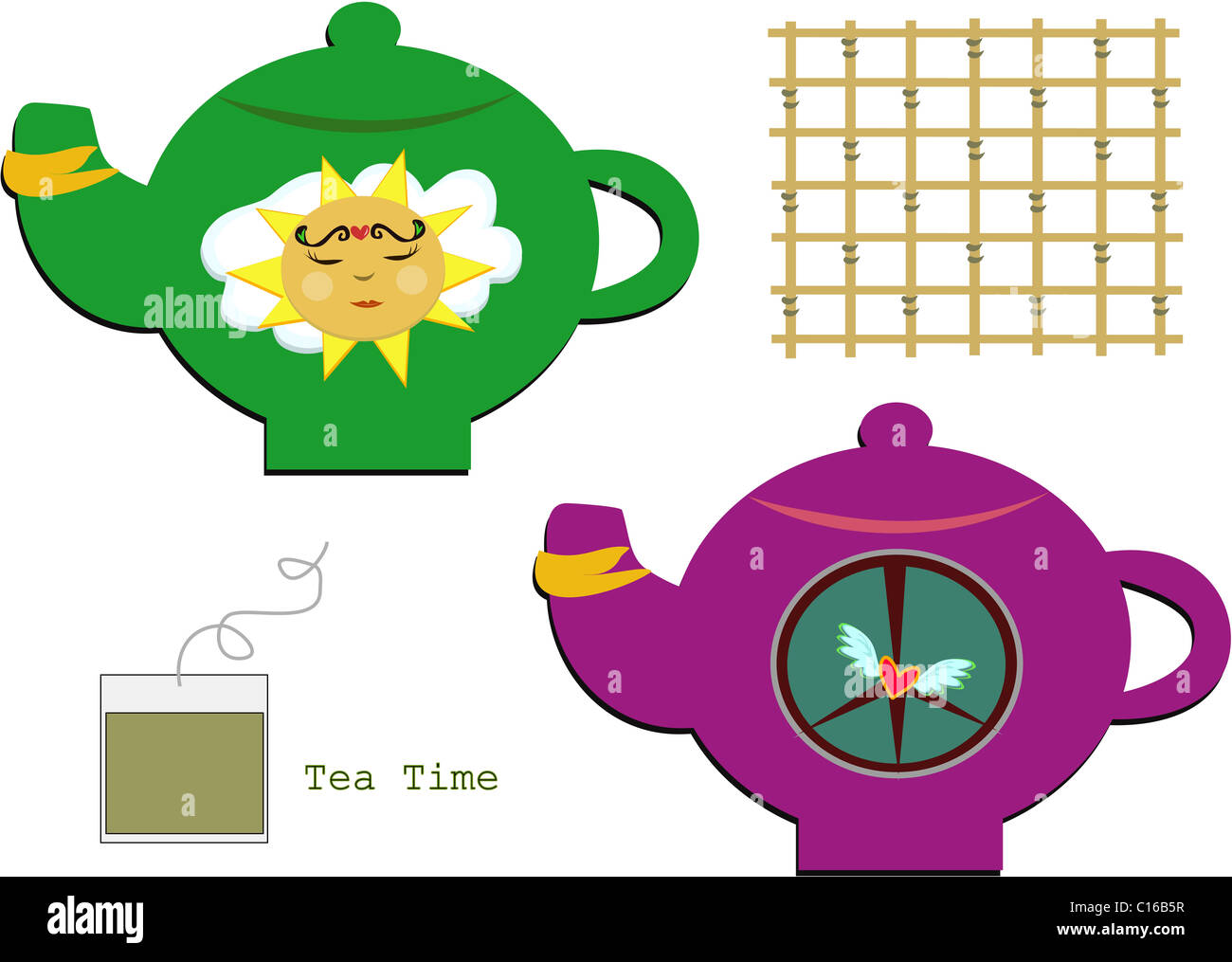 Mix of Tea Time Items Stock Photo - Alamy