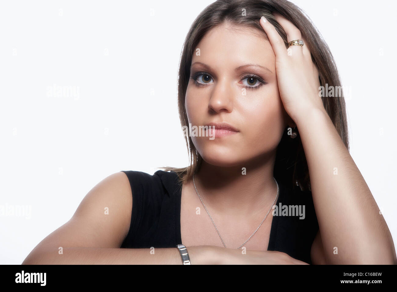 Hand supporting head hi-res stock photography and images - Alamy