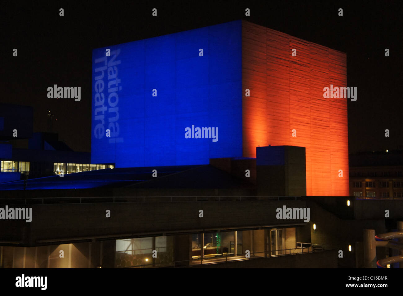 National Theatre at night Stock Photo - Alamy
