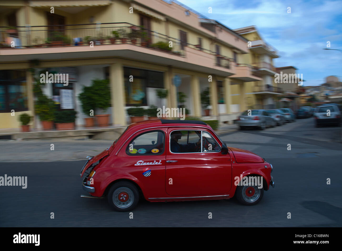 Red fiat italian cars hi-res stock photography and images - Alamy