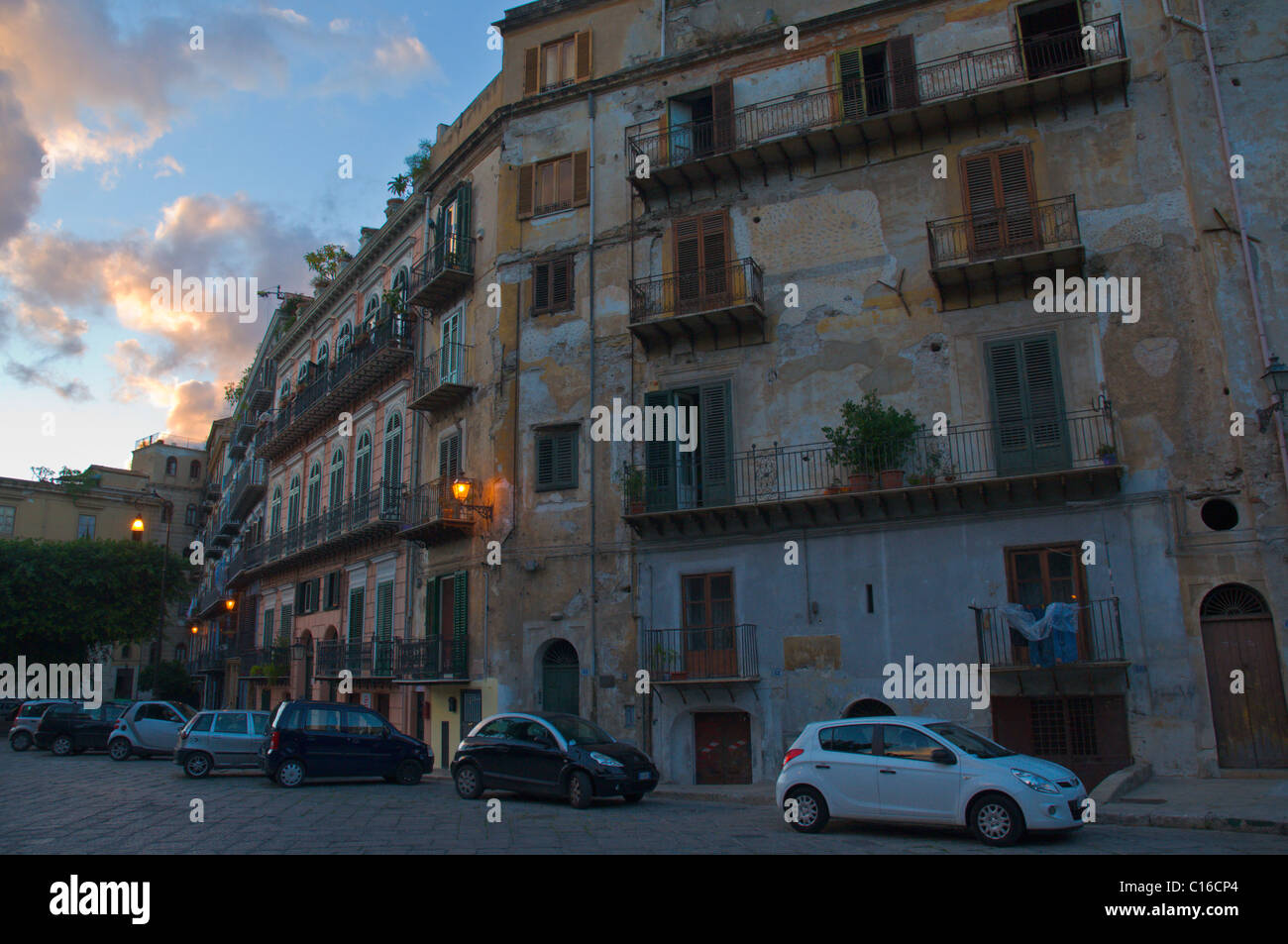 Piazza Marina square central Palermo Sicily Italy Europe Stock Photo ...