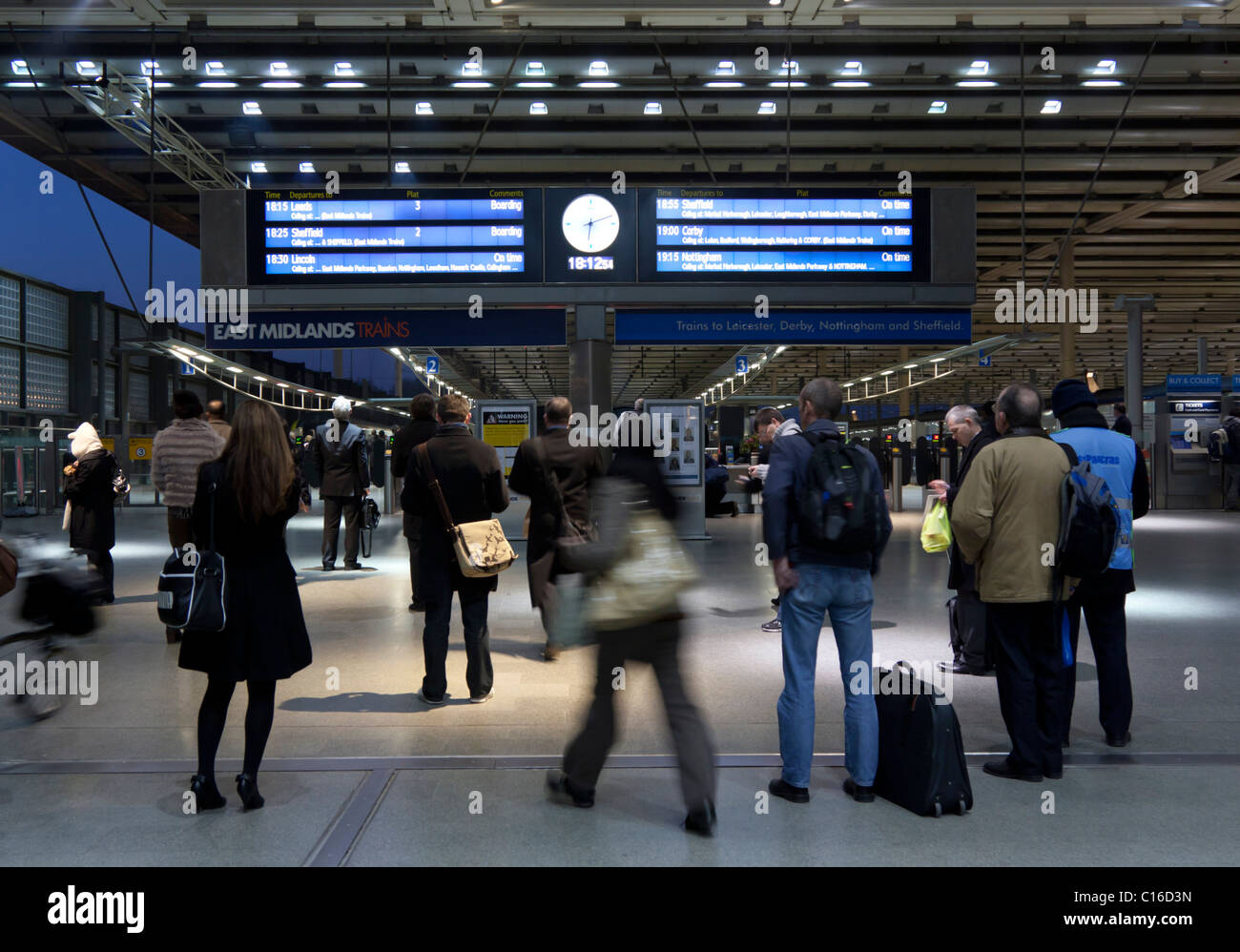 East Midland Trains Platform - St Pancras Station - London Stock Photo ...