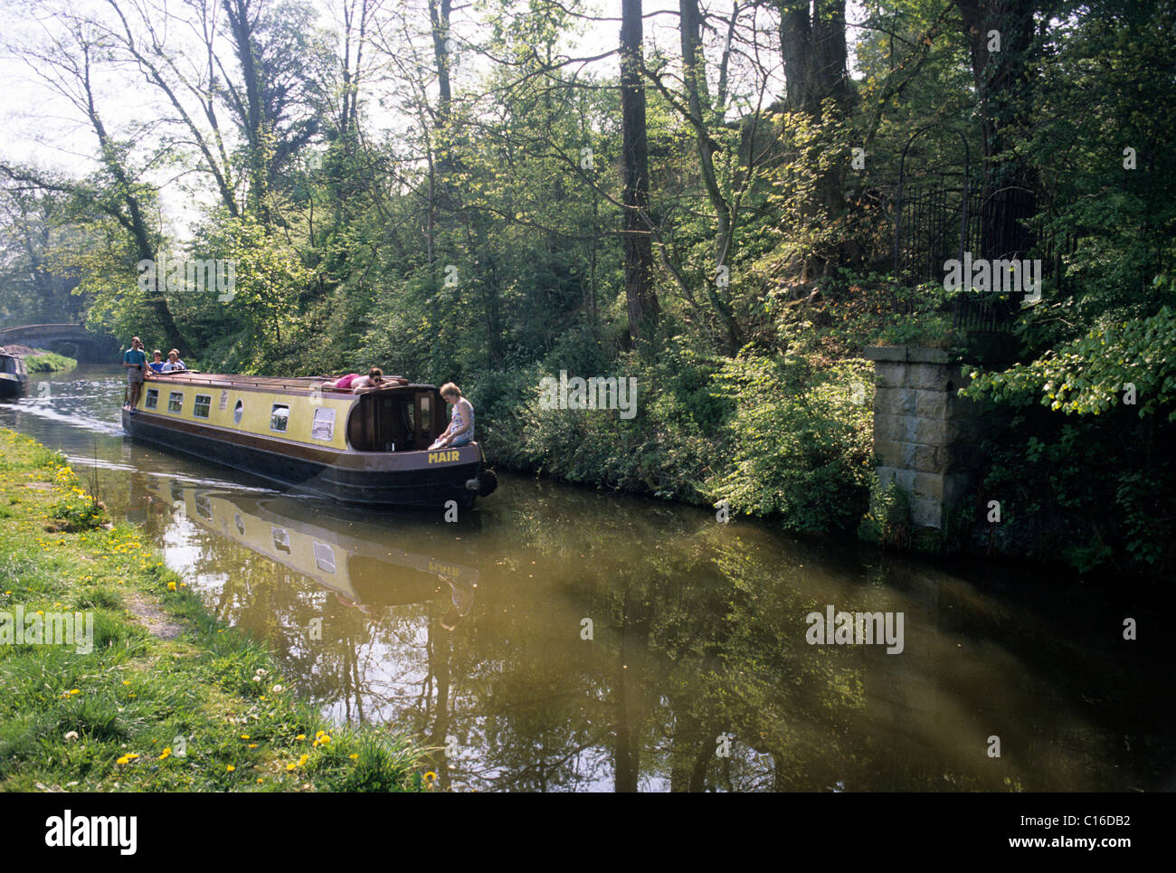 Chirk Canal, narrow boat, Wales Welsh canals boats barge barges holiday ...