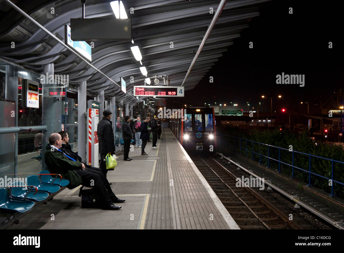 Docklands Light Railway (DLR) - Poplar Station - London Stock Photo - Alamy
