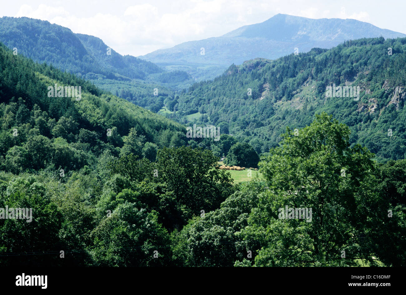 Upper Conwy Valley, North Wales Welsh valleys river rivers hill hills ...