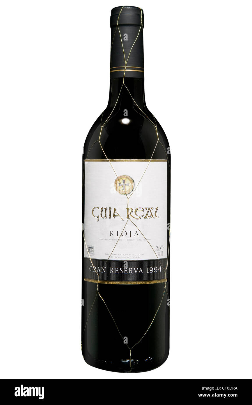Guia Real Rioja Gran Reserva 1994 Red Wine Bottle Stock Photo - Alamy
