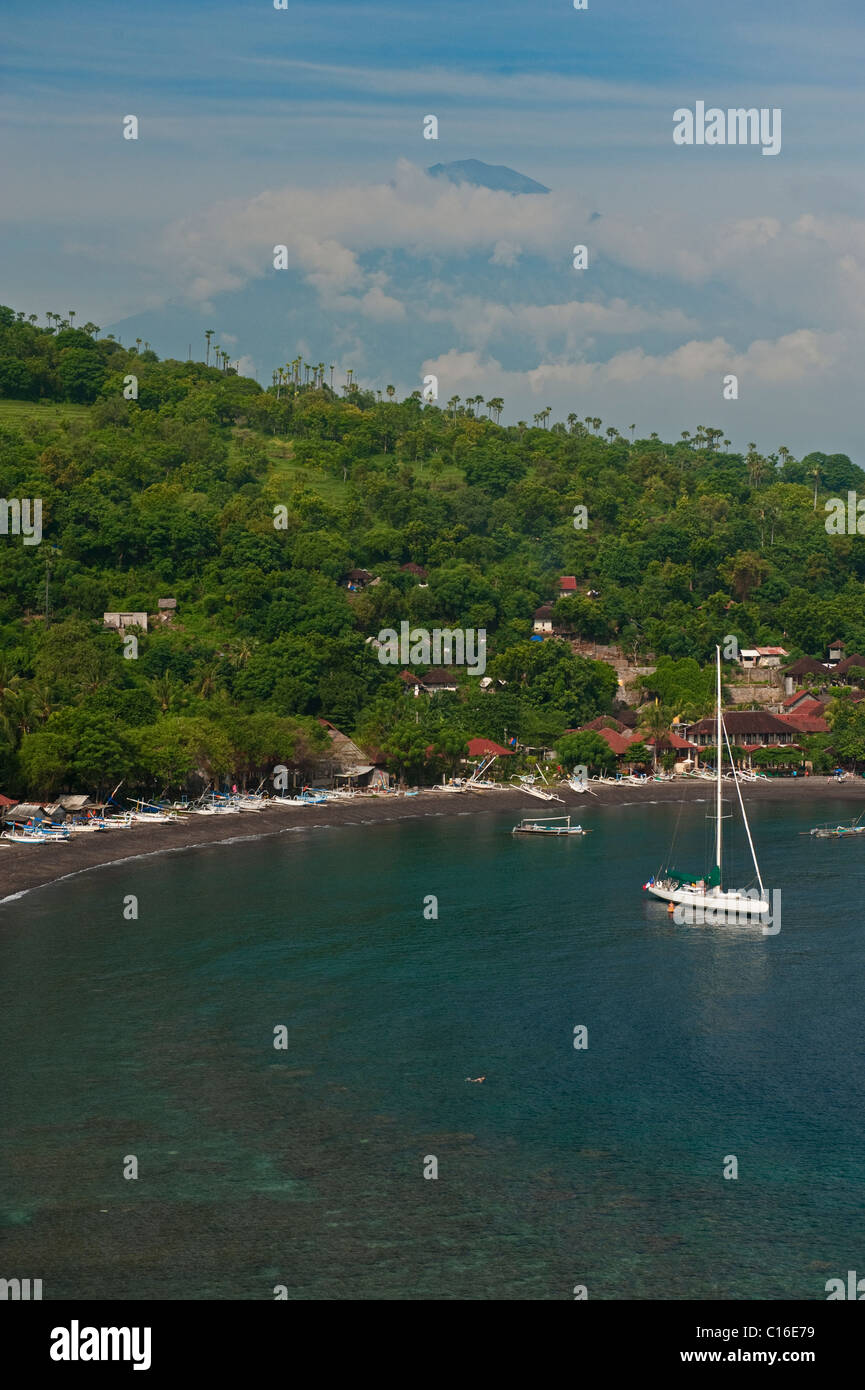 Beautiful Jemeluk Bay in the Amed area of east Bali, Indonesia, is a ...