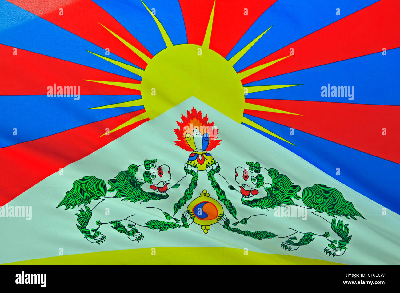 Tibetan flag hi-res stock photography and images - Alamy