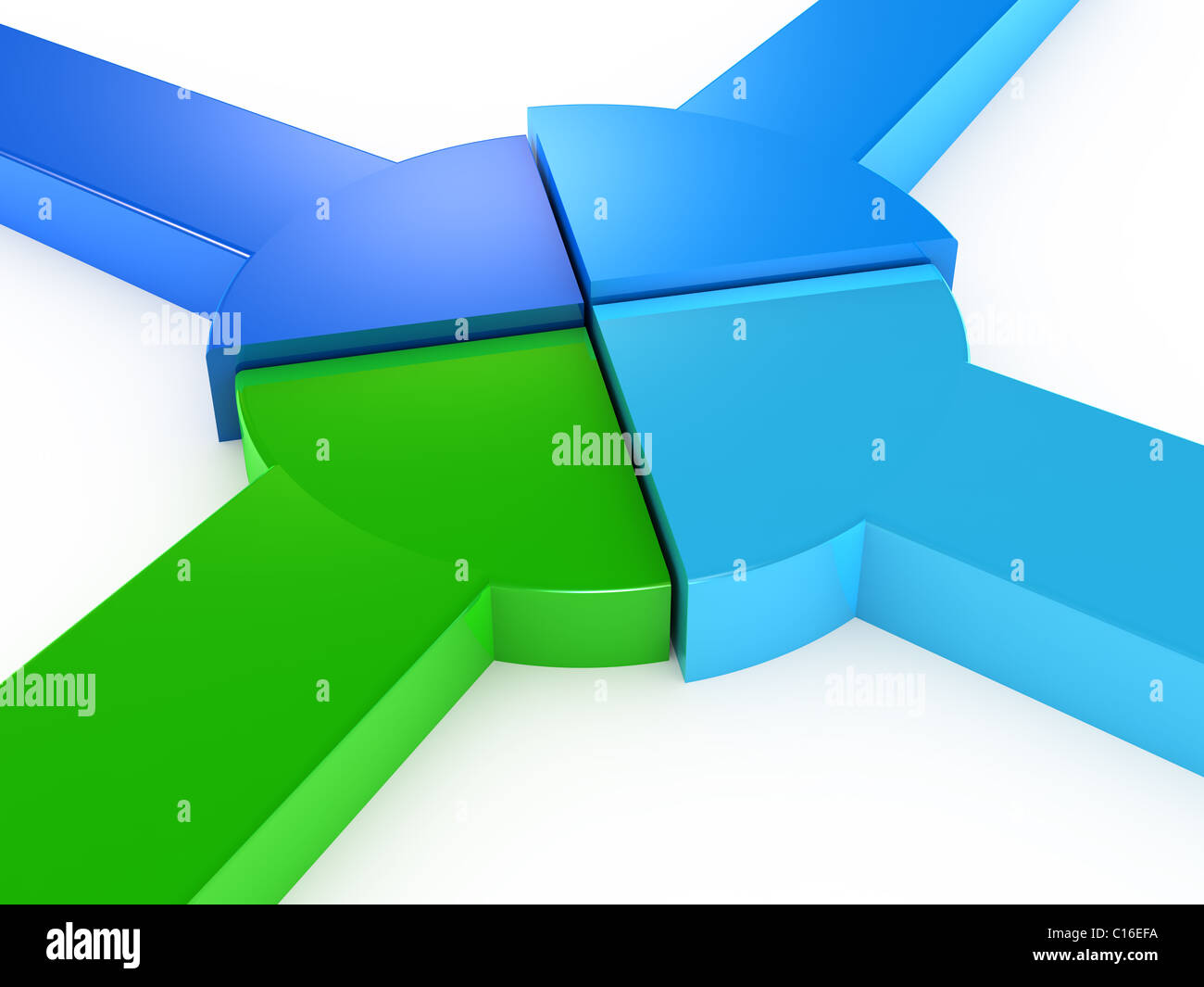 Equal Partnership pie chart Stock Photo - Alamy