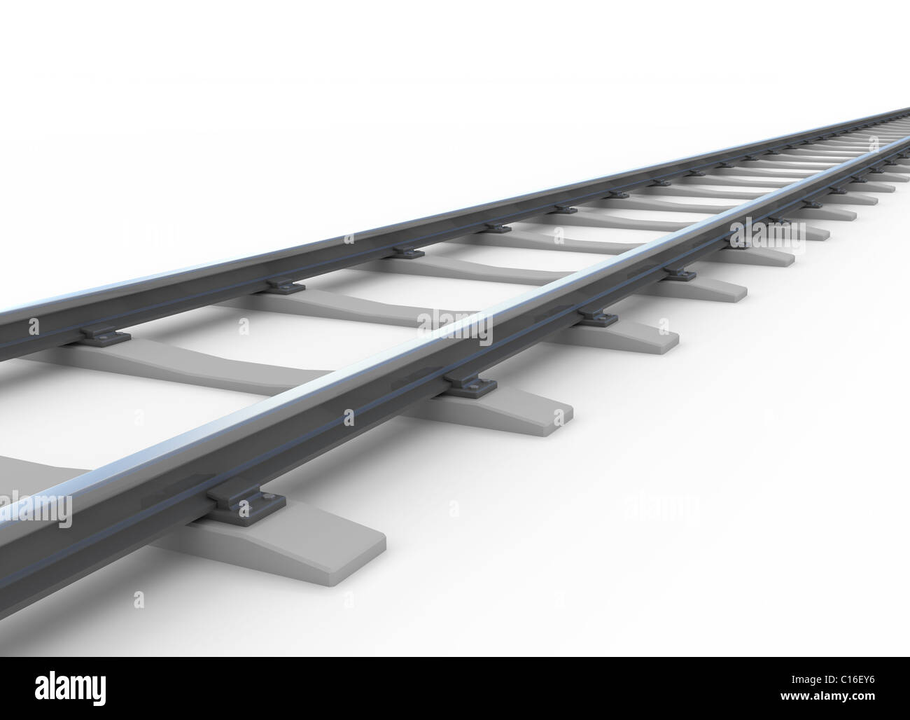 Railway isolated on white Stock Photo - Alamy