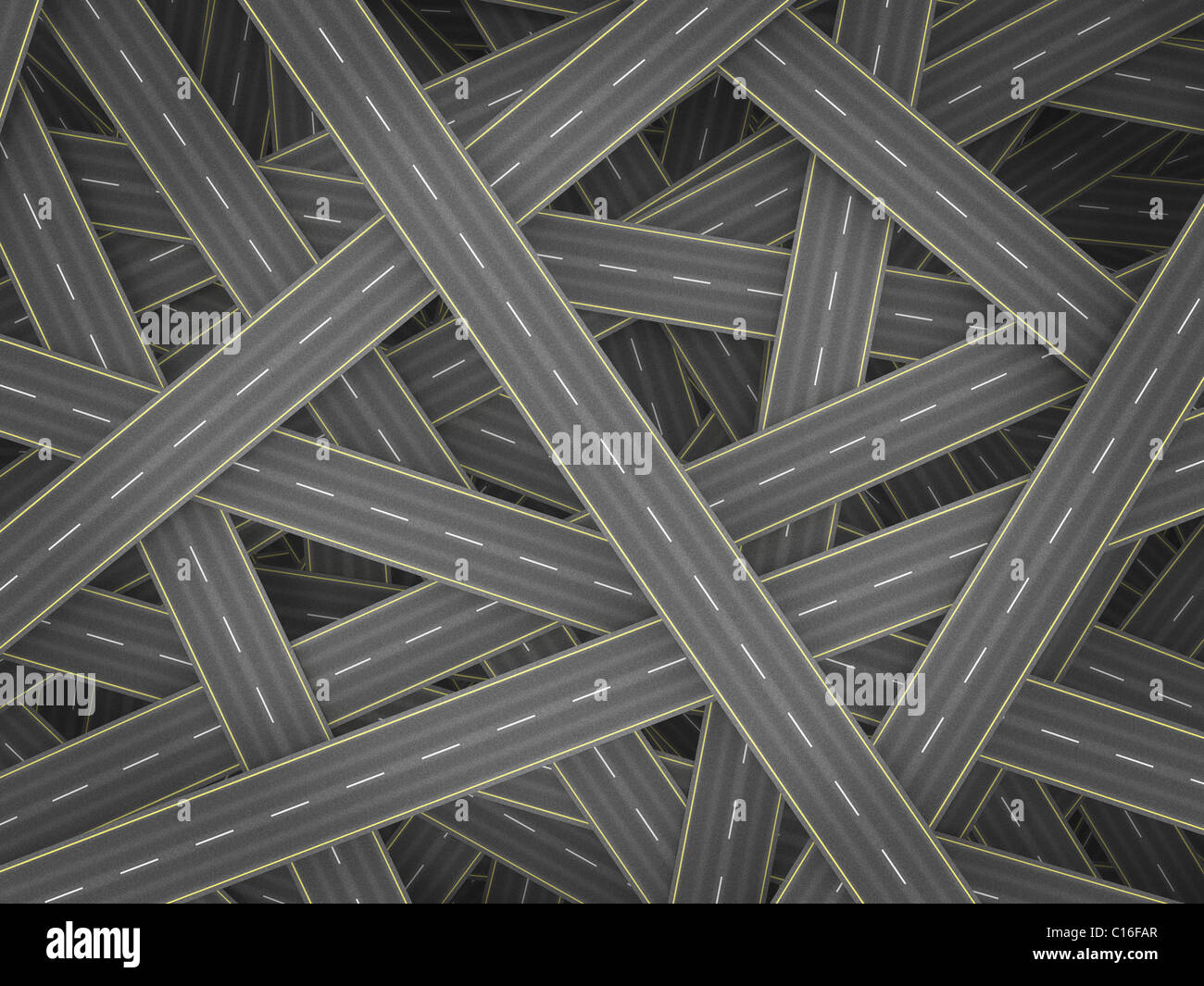 Many roads concept. Abstract transportation background Stock Photo - Alamy