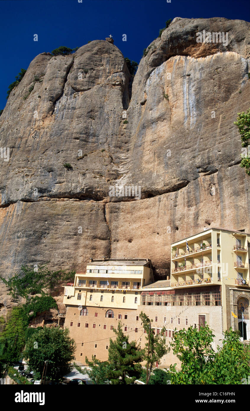 Mega Spileo Monastery, Peloponnese, Greece, Europe Stock Photo - Alamy