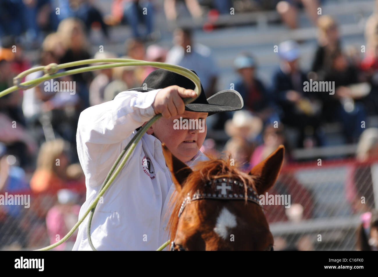 Youths compete in the Fiesta de Los Vaqueros, an annual rodeo in Tucson ...