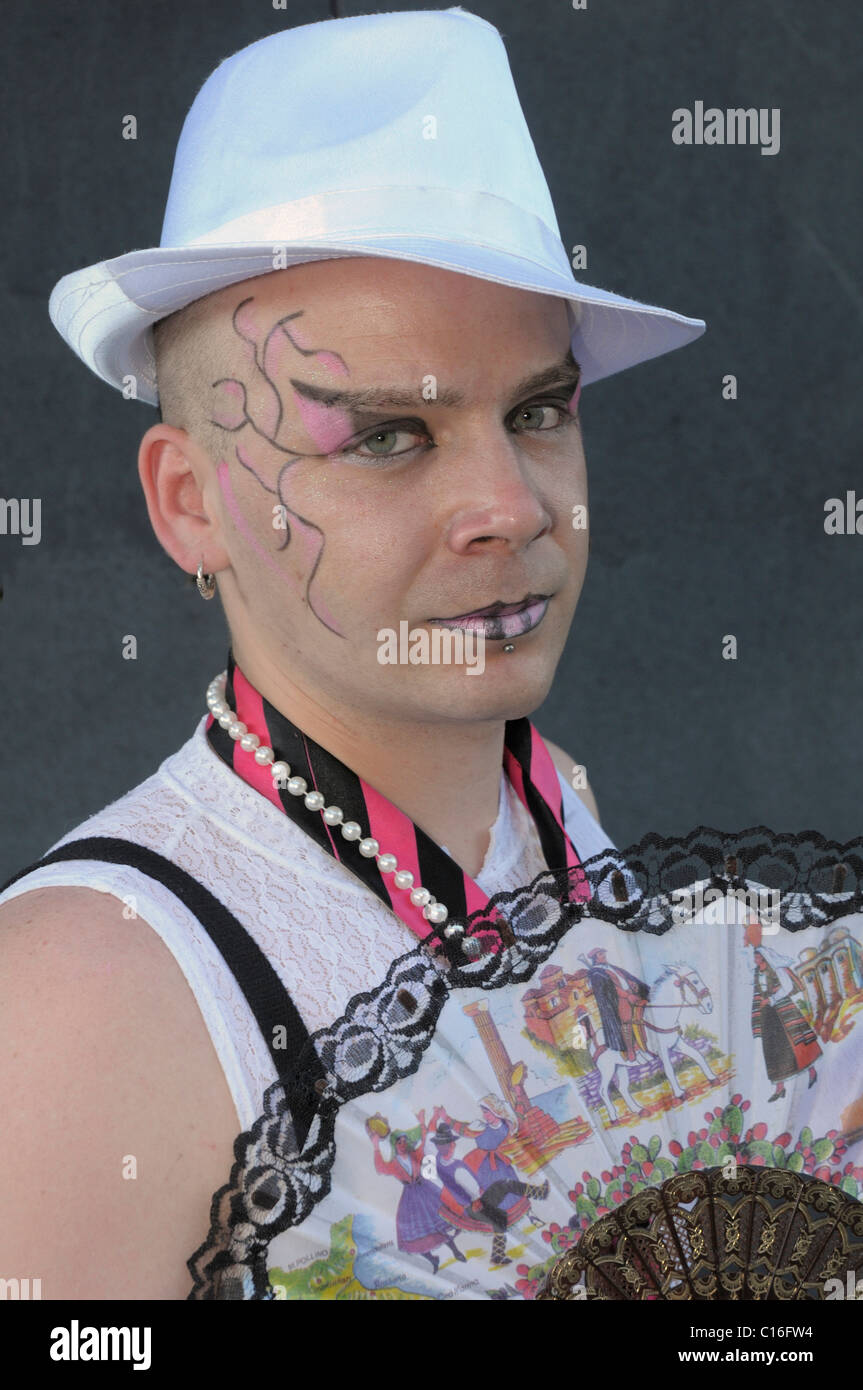 Wave Gothic fan, Wave Gothic Meeting, Leipzig, Saxony, Germany, Europe ...