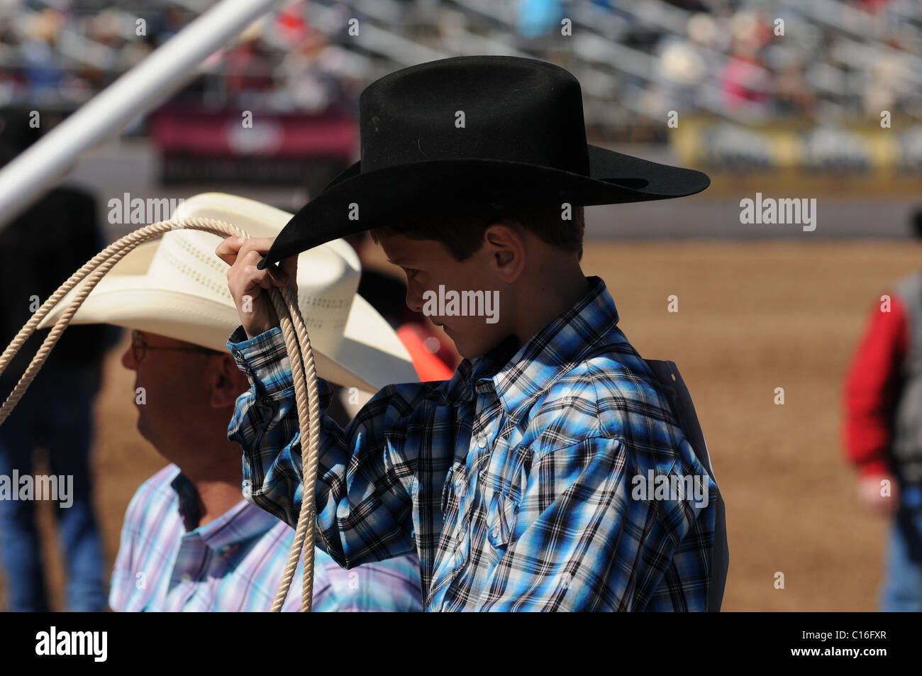 Youths compete in the Fiesta de Los Vaqueros, an annual rodeo in Tucson ...