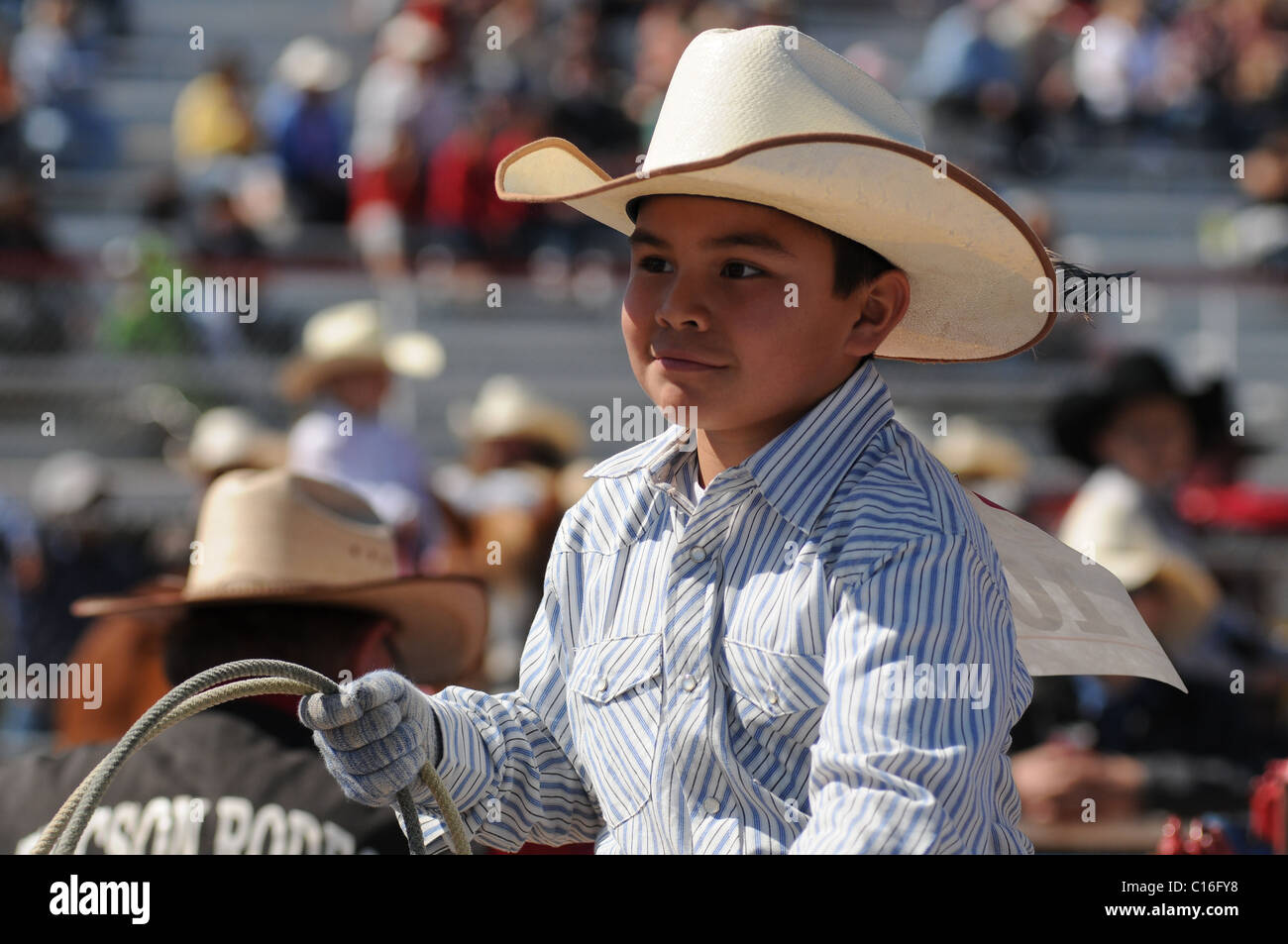 Youths compete in the Fiesta de Los Vaqueros, an annual rodeo in Tucson ...