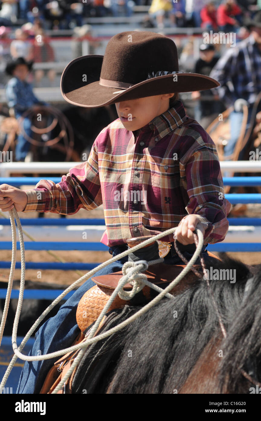 Youths compete in the Fiesta de Los Vaqueros, an annual rodeo in Tucson ...