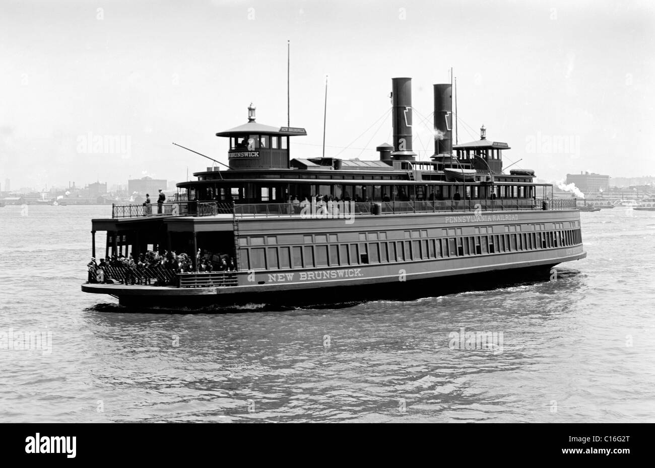 Pennsylvania Railroad ferry New Brunswick, circa 1905 Stock Photo - Alamy
