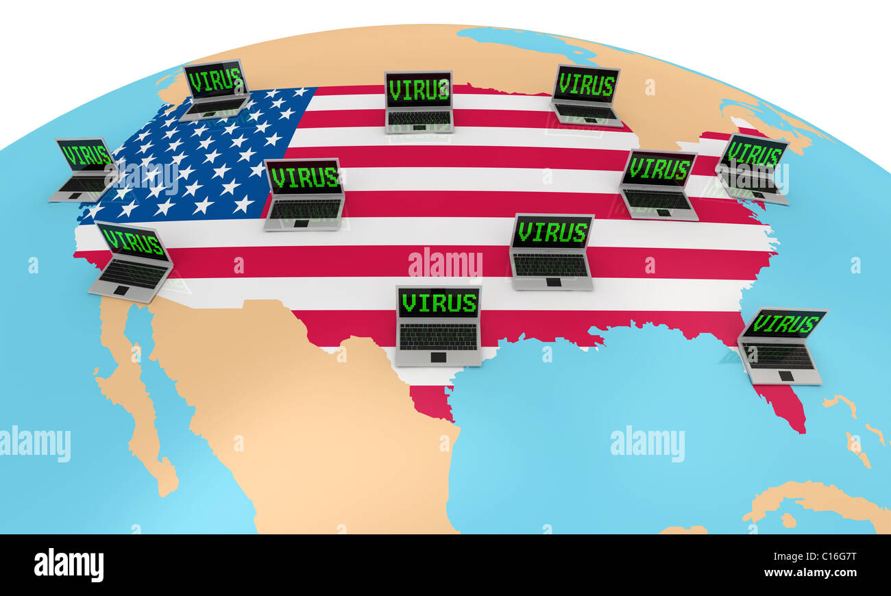 Hacker attack on USA Stock Photo - Alamy