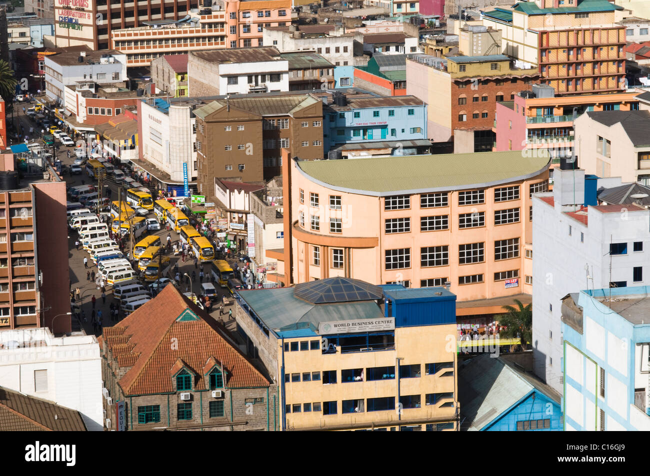 Aerial view of latema Street looking east nairobi kenya Stock Photo - Alamy