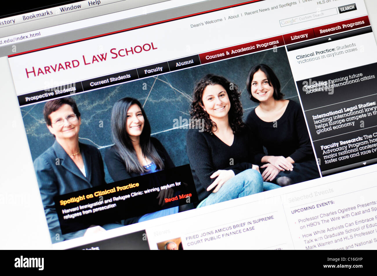 Harvard University website - Law School Stock Photo - Alamy