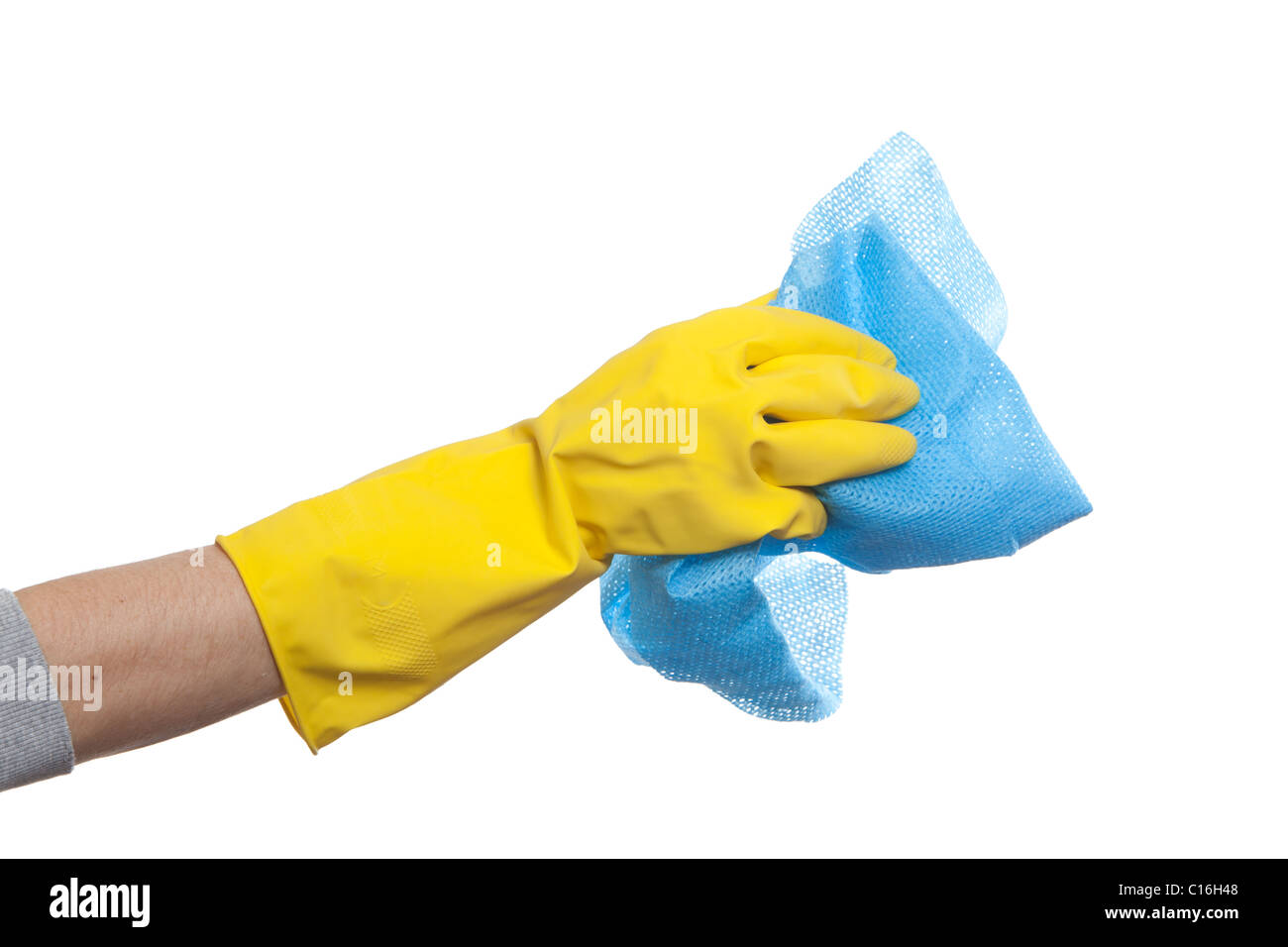 A Person Wiping window with Rag Stock Photo - Alamy