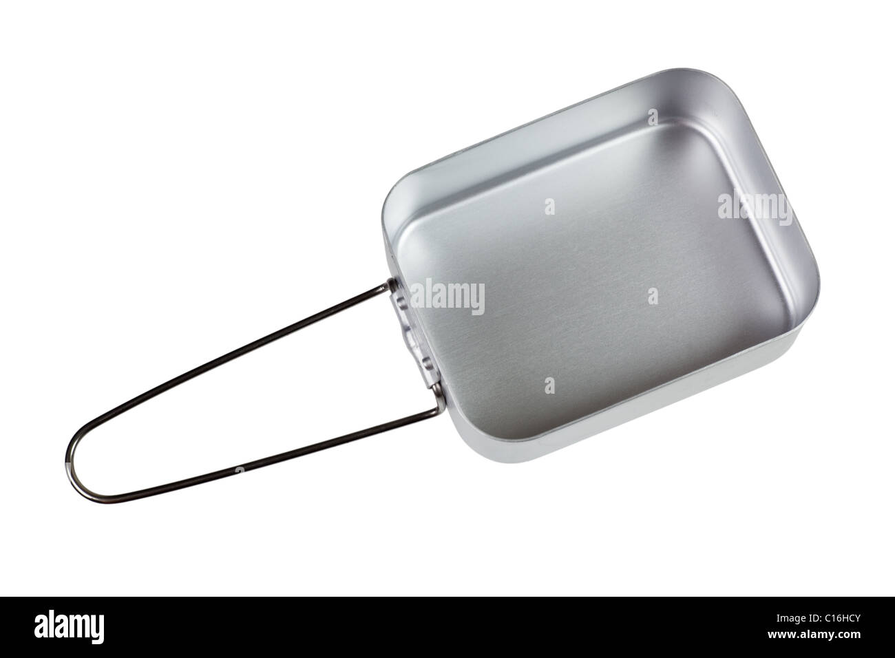 Aluminum mess tin isolated on white background Stock Photo - Alamy