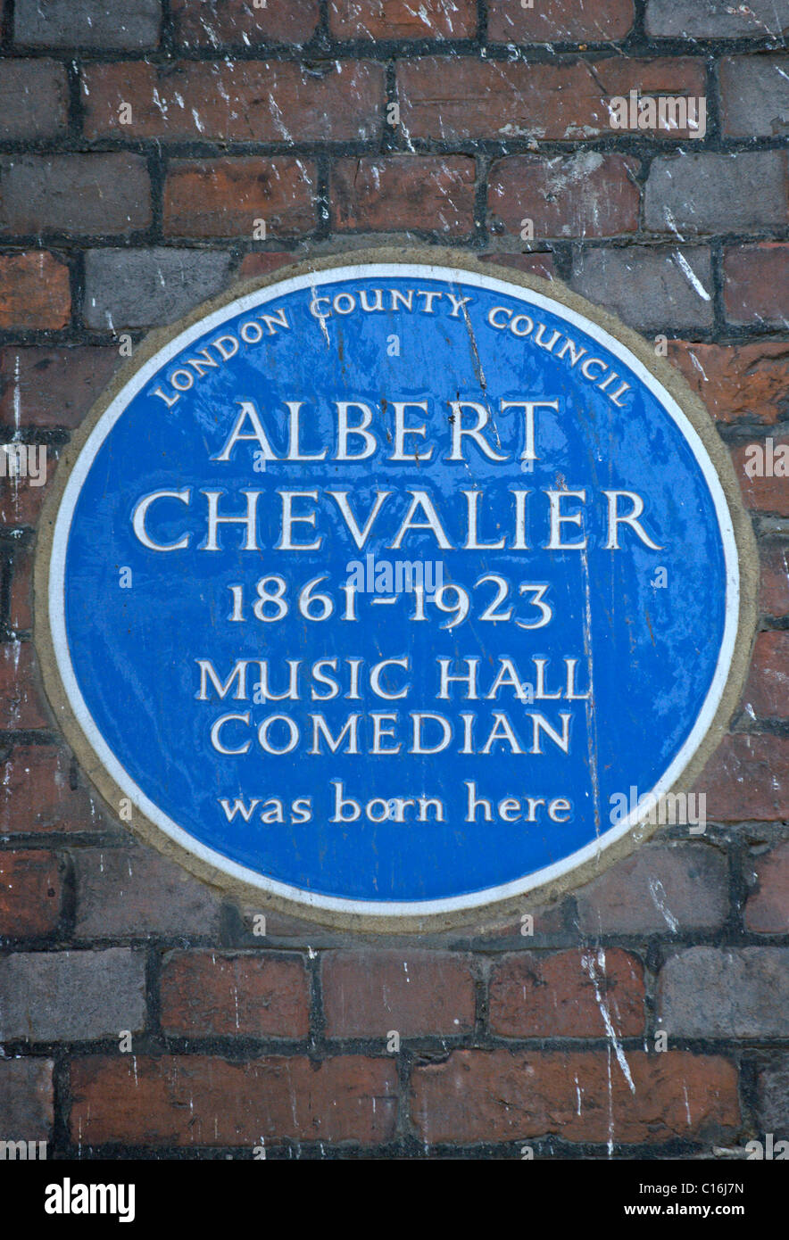 london countu council blue plaque marking the birthplace of music hall ...