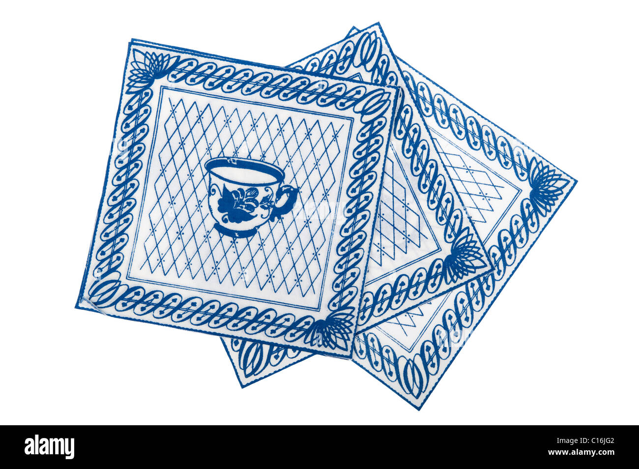 object on white - napkin close up Stock Photo - Alamy