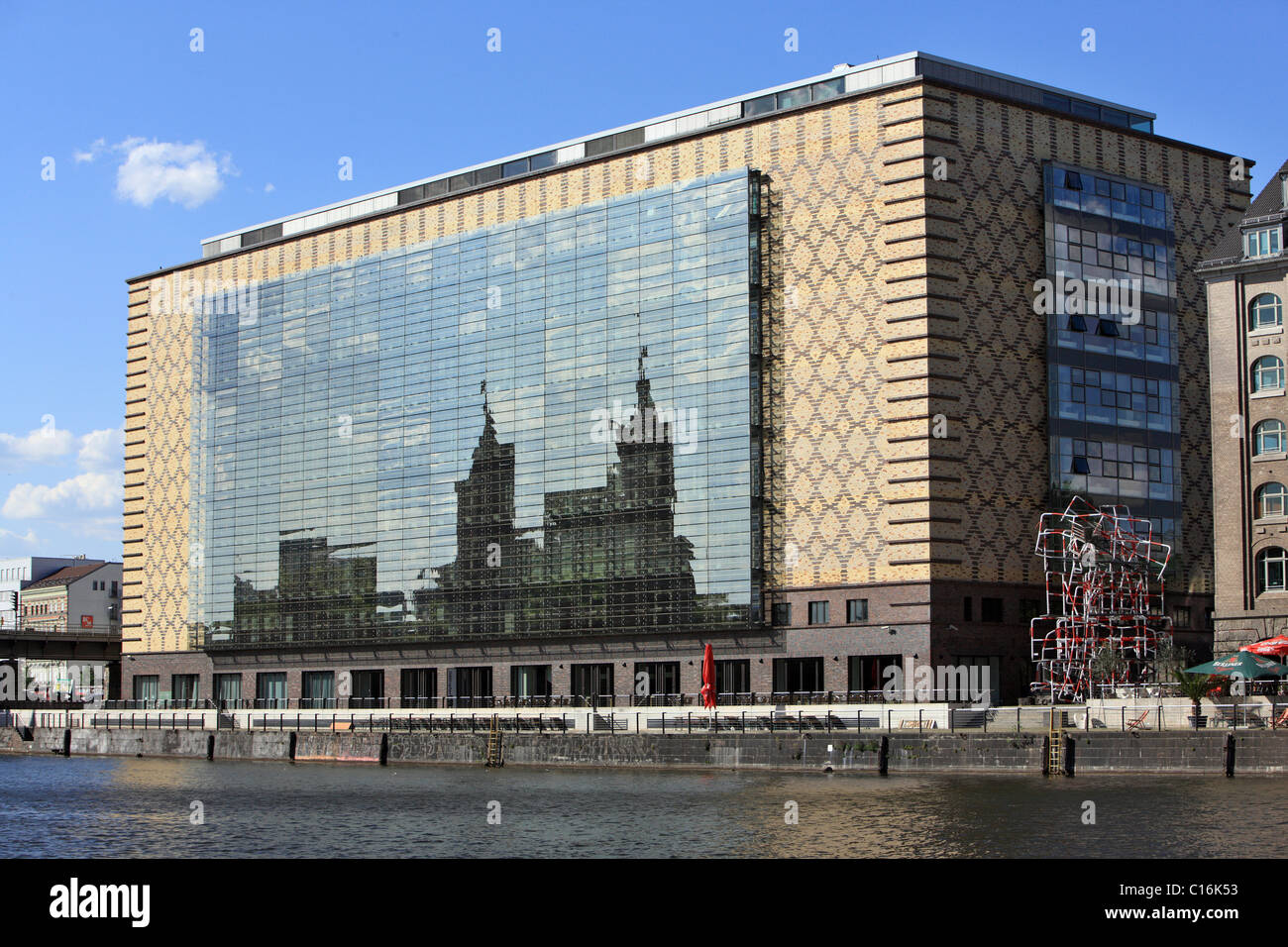Universal Music offices in a redeveloped warehouse on the Spree River ...