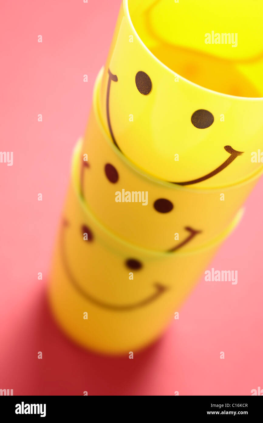 Plastic smiley cups hi-res stock photography and images - Alamy