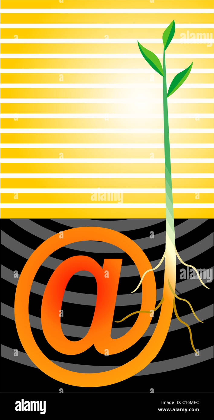 an e mail plant Stock Photo - Alamy